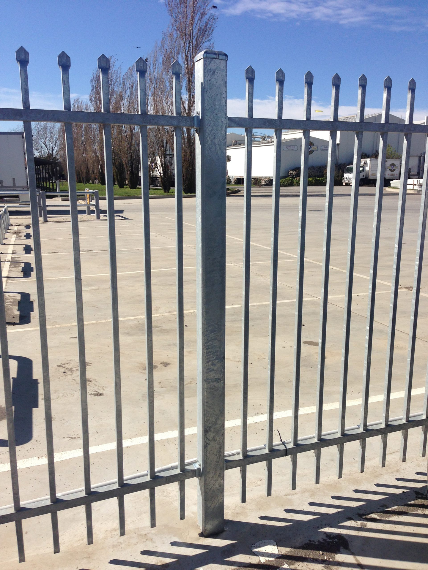 Powder Coated Black Steel Picket Fence - Garrison Fencing